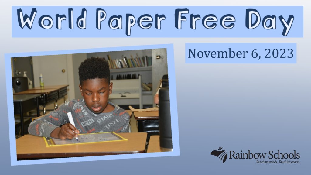 World Paper Free Day - Rainbow District School Board
