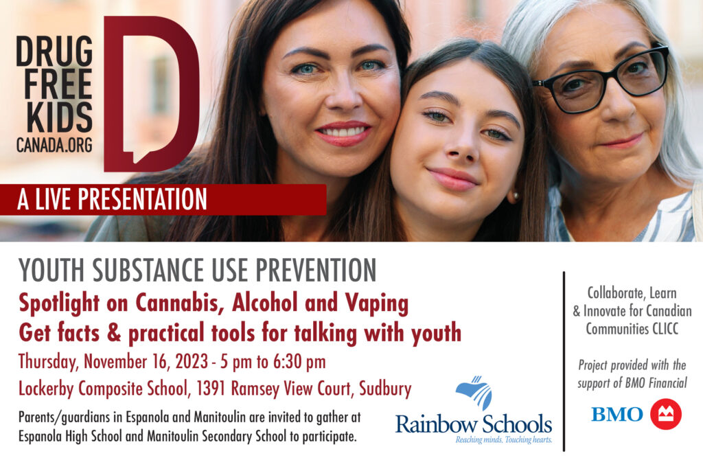 Youth Substance Use Prevention Presentation - Rainbow District School Board