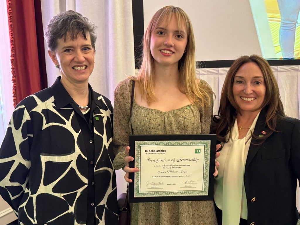Alexandra Wilson-Zegil awarded TD Scholarship for Community Leadership ...